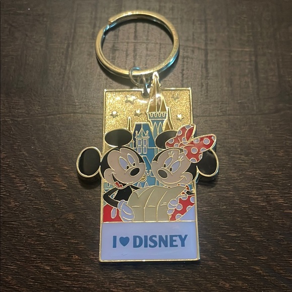 Disney | Accessories | Disney Gold Mickey And Minnie Keychain Official ...